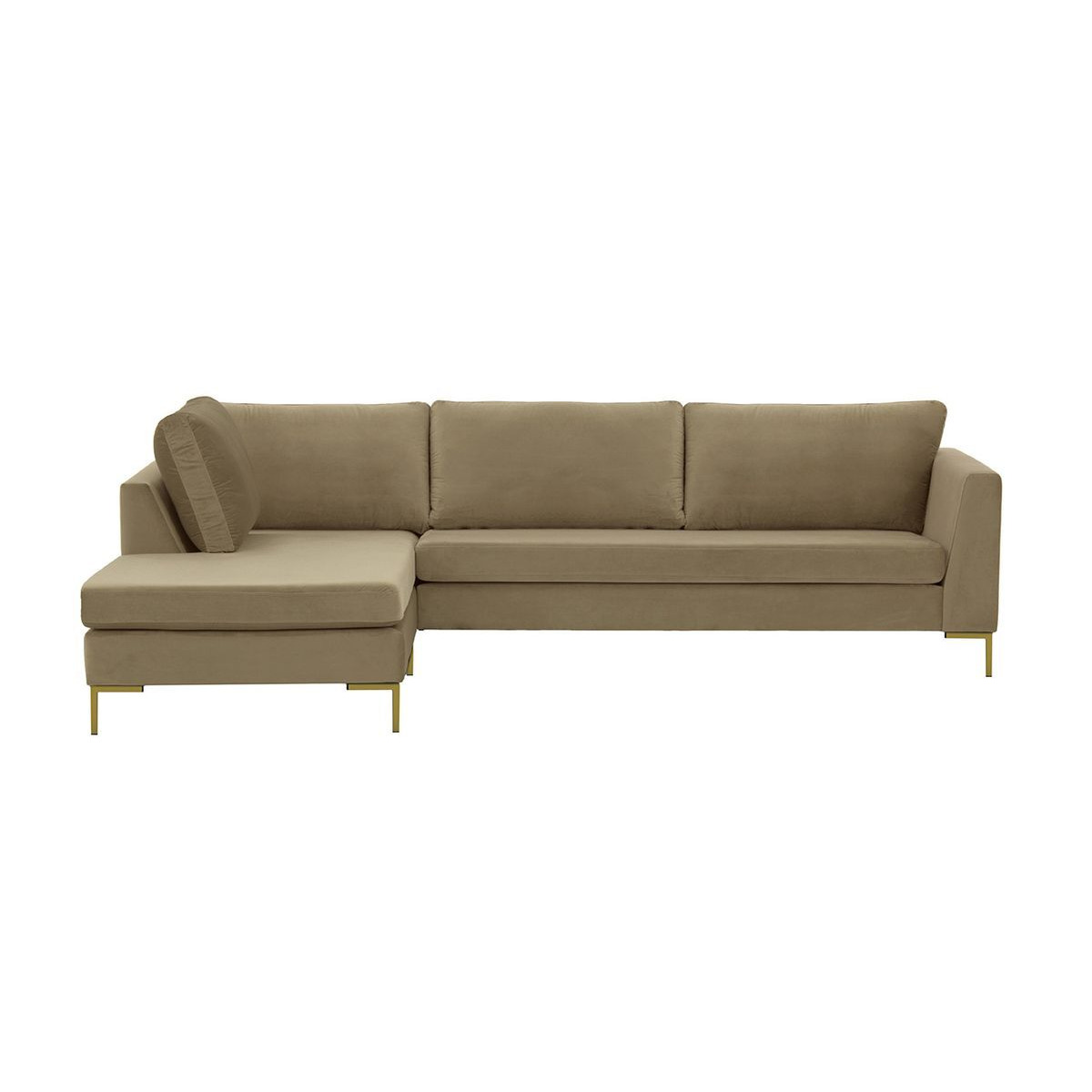 Gosena Left Hand Corner Sofa, mink, Leg colour: gold metal by SLF24 ...