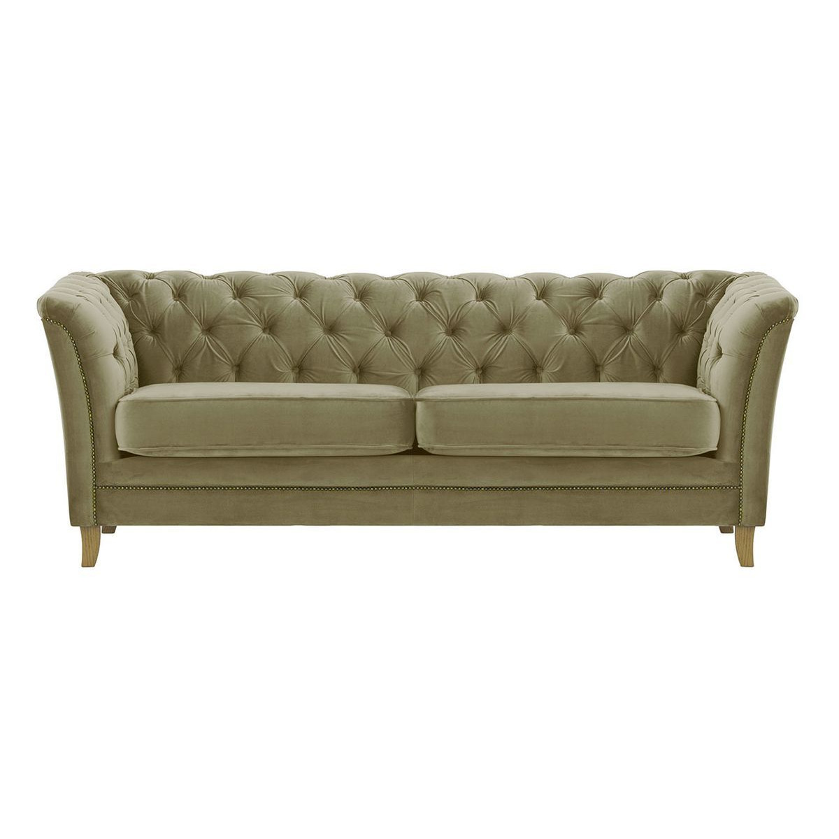 Karin 3 Seater Sofa, mink, Leg colour: like oak by SLF24 | ufurnish.com