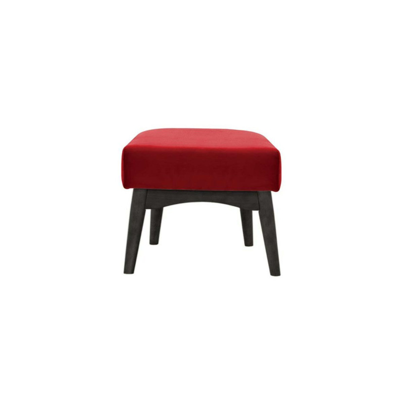 Hollis Footstool, dark red, Leg colour: black by SLF24 | ufurnish.com