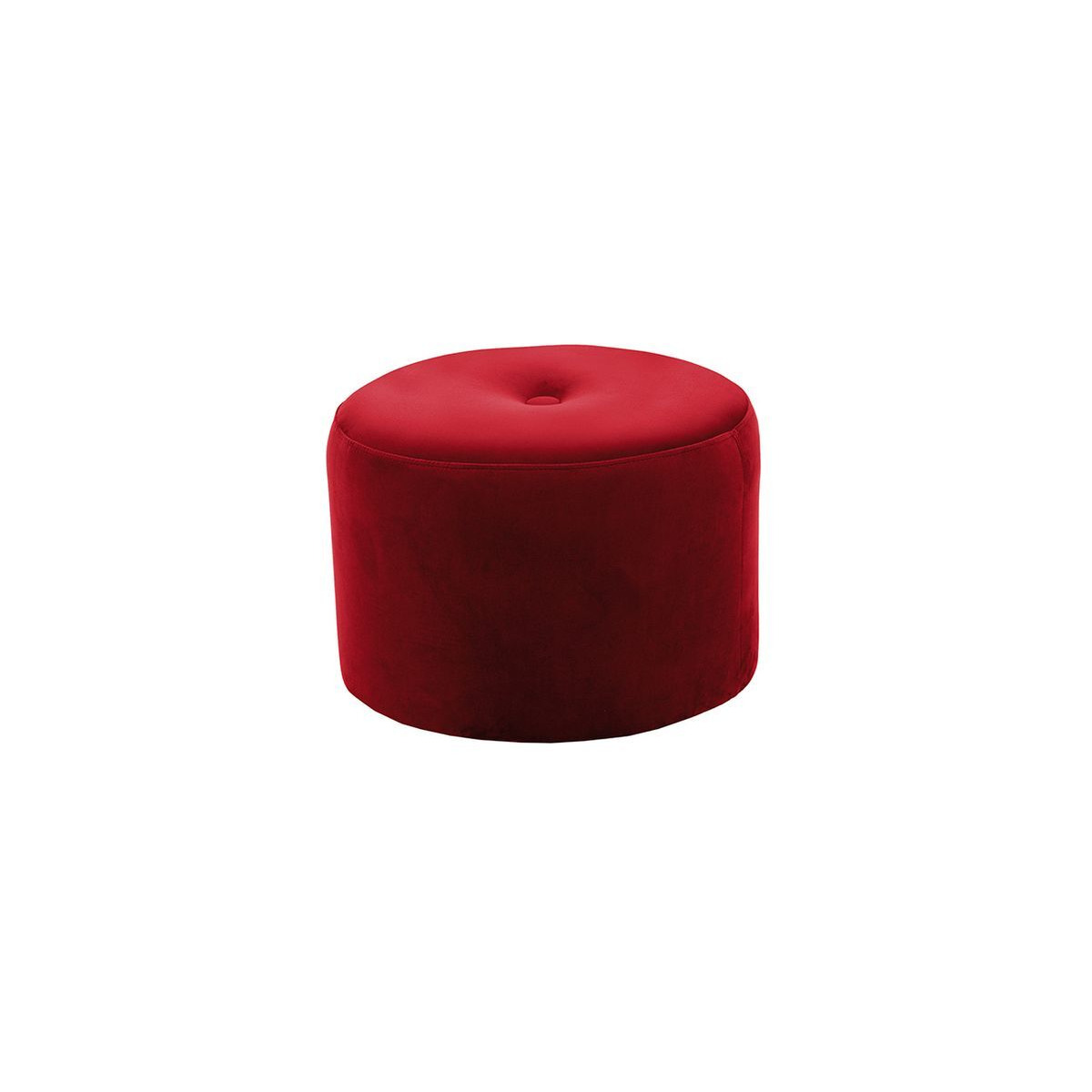 Flair Small Round Pouffe 1 Button, dark red by SLF24 | ufurnish.com