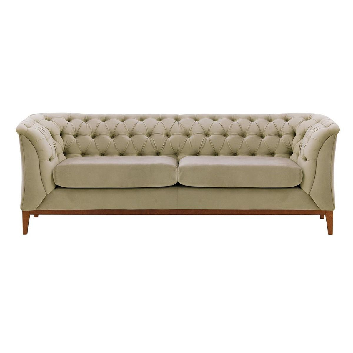 Chesterfield Modern 2,5 Seater Sofa Wood, mink, Leg colour: aveo by ...
