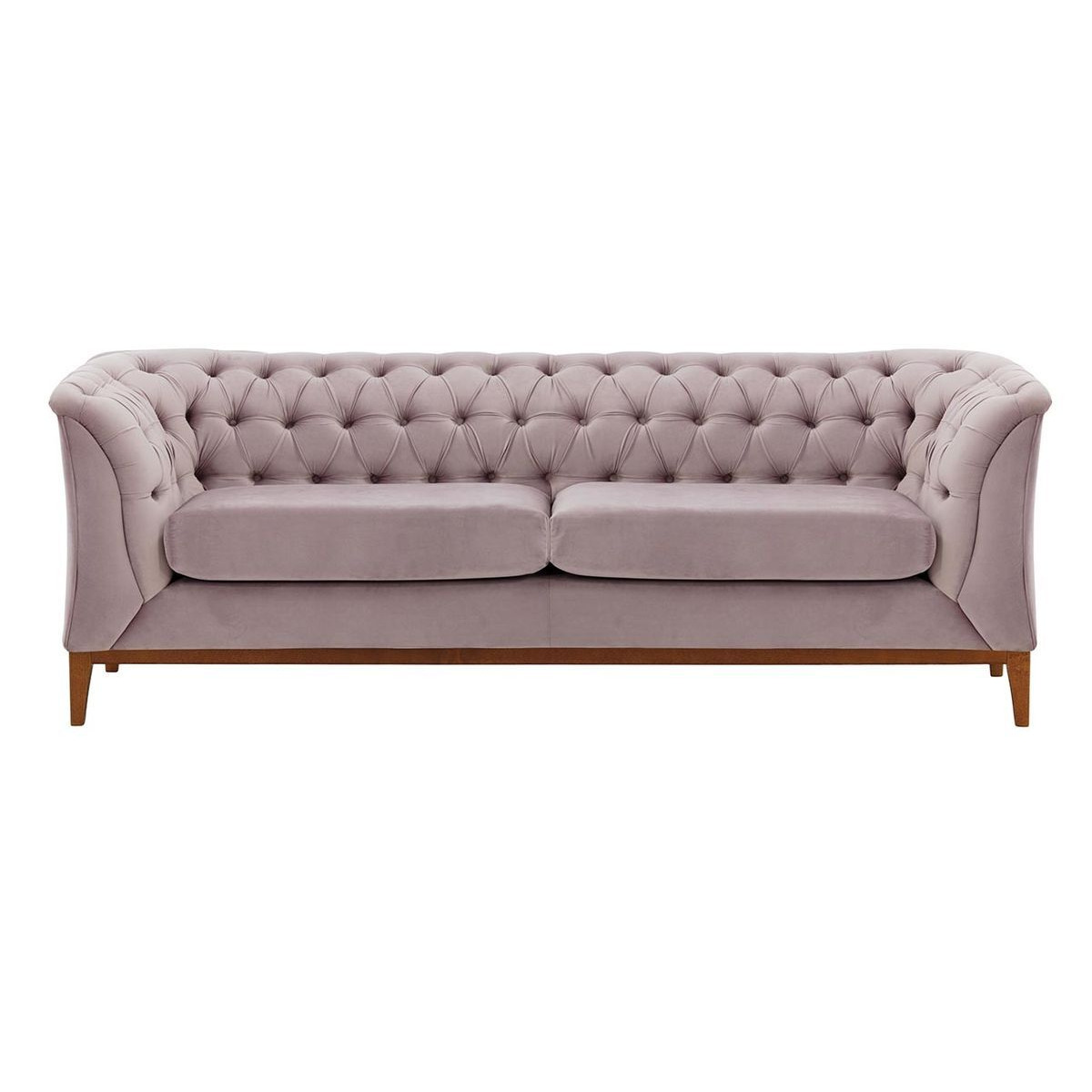 Chesterfield Modern 2,5 Seater Sofa Wood, lilac, Leg colour: aveo by ...