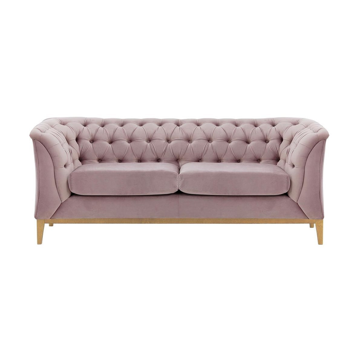 Chesterfield Modern 2 Seater Sofa Wood, lilac, Leg colour: like oak by ...