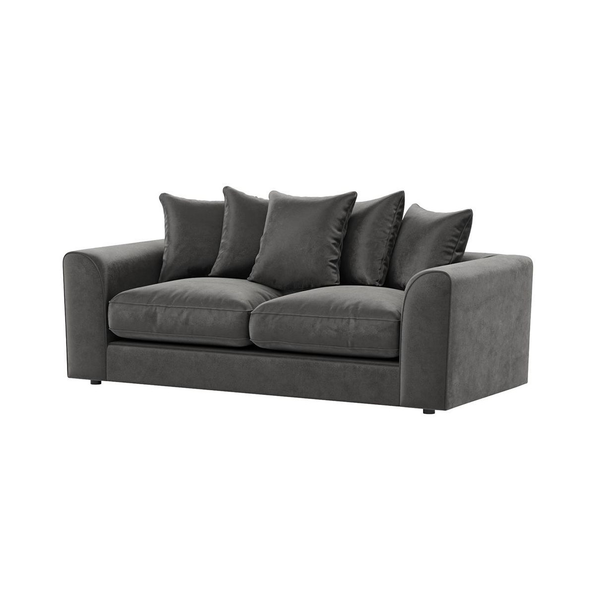 Dillon Velvet 3 Seater Sofa, light grey by SLF24 | ufurnish.com