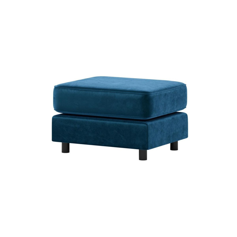 Dillon Velvet Footstool, navy blue by SLF24 | ufurnish.com