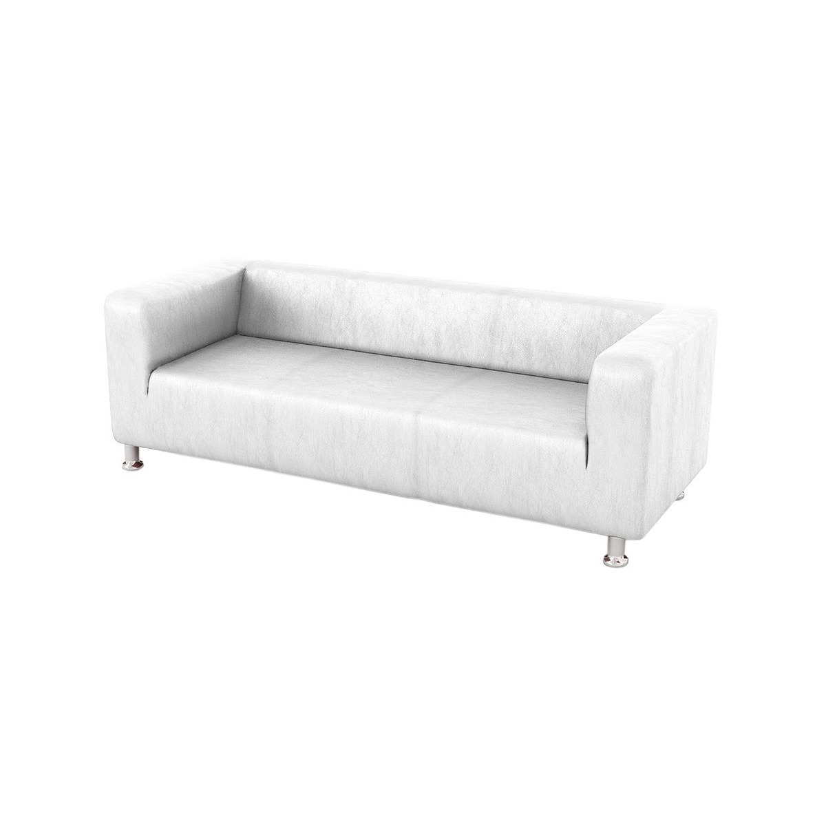 Scala 3 Seater Faux Leather Sofa, white by SLF24 | ufurnish.com