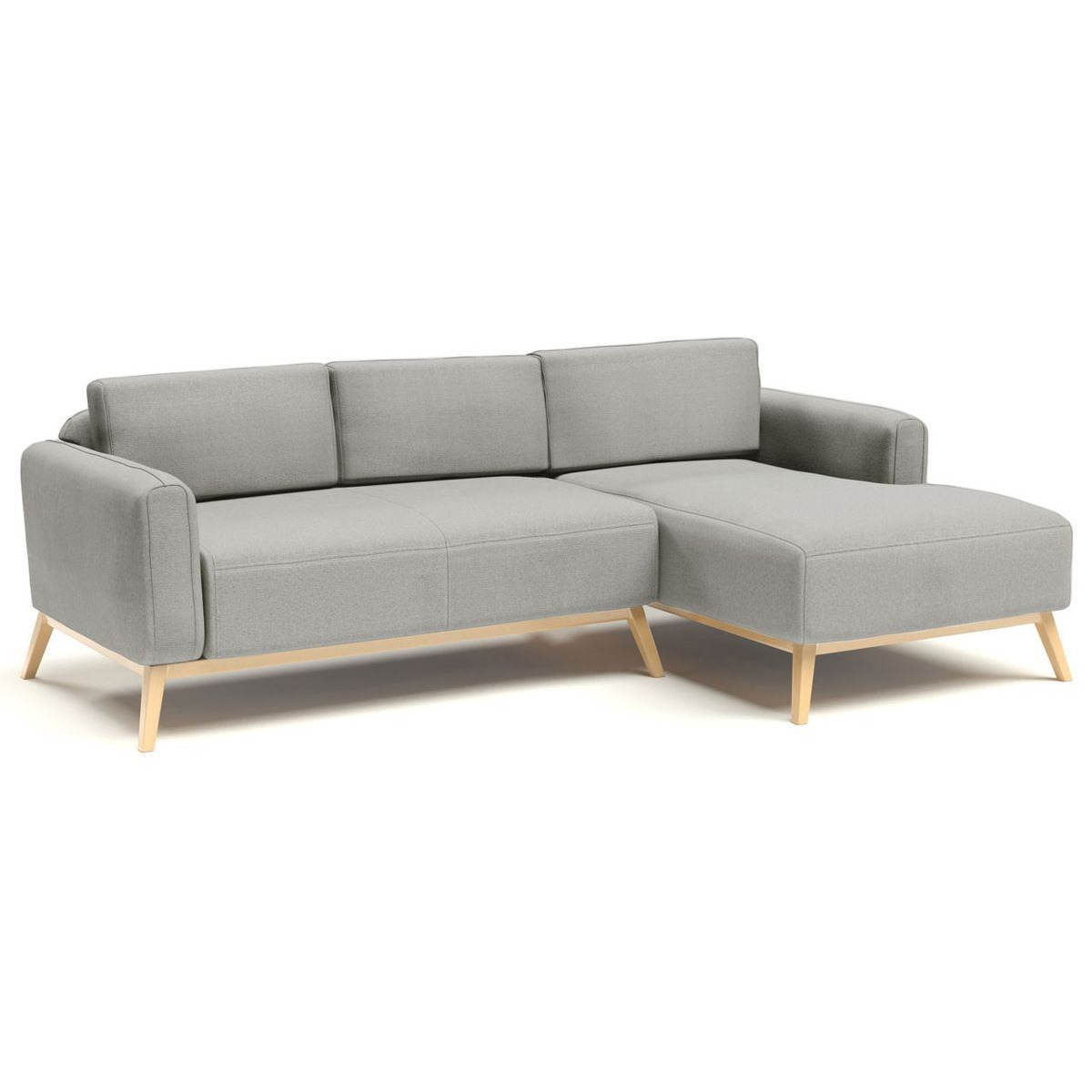 Modena Right Hand Corner Sofa, light grey by SLF24 | ufurnish.com