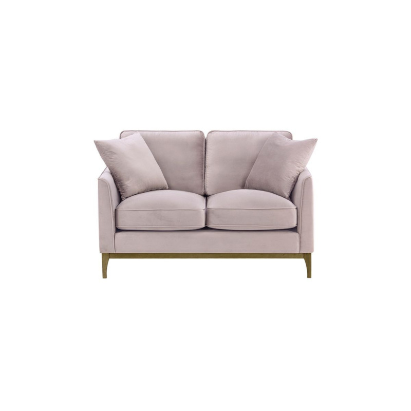 Linara 2 Seater Sofa, lilac, Leg colour: wax black by SLF24 | ufurnish.com