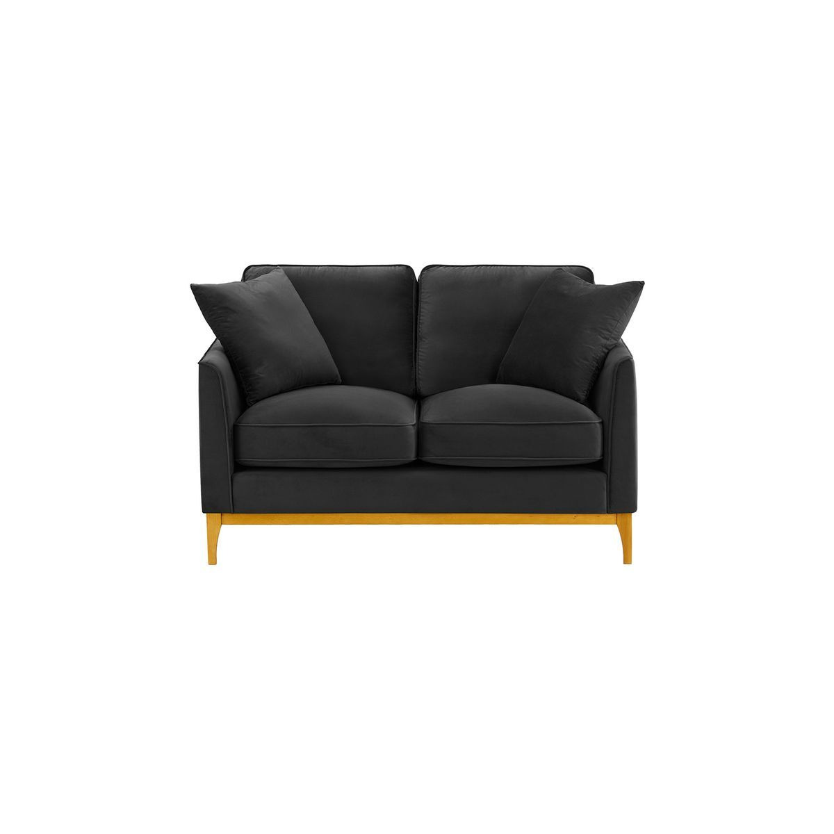Linara 2 Seater Sofa, black, Leg colour: like oak by SLF24 | ufurnish.com