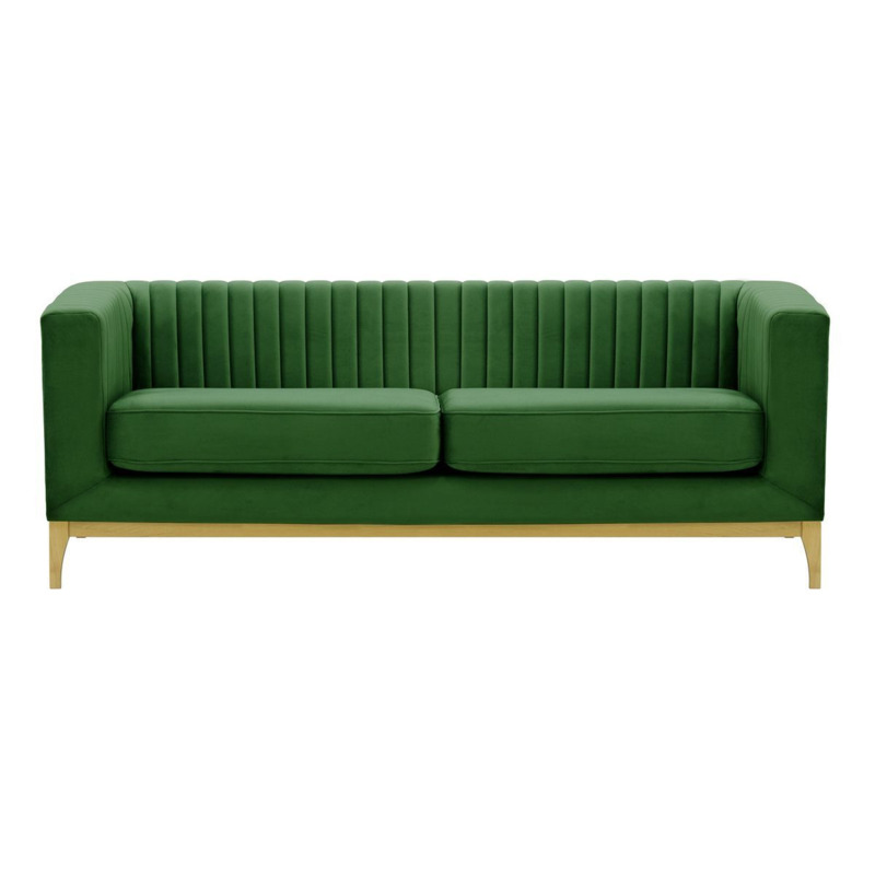 Slender Wood 3 Seater Sofa, dark green, Leg colour: like oak by SLF24 ...