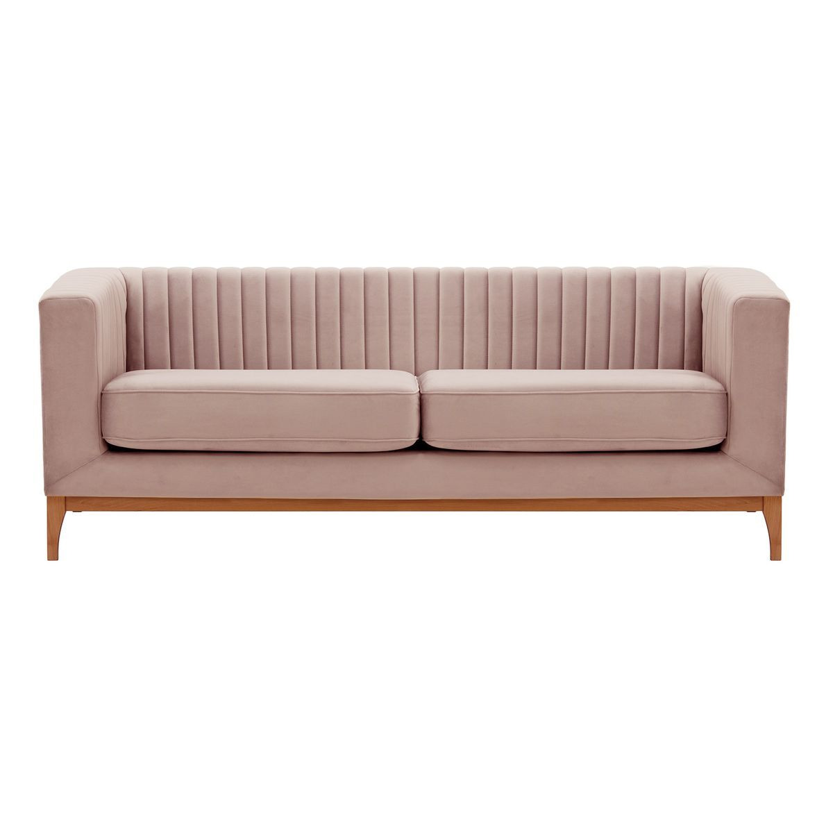 Slender Wood 3 Seater Sofa, lilac, Leg colour: aveo by SLF24 | ufurnish.com