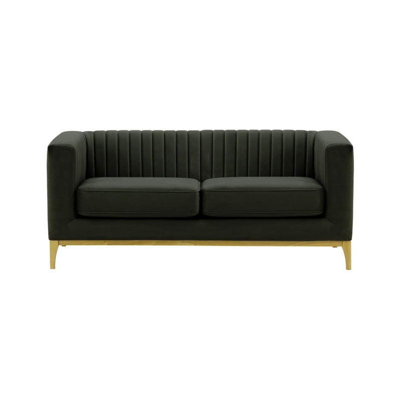 Slender Wood 2 Seater Sofa, black, Leg colour: like oak by SLF24 ...