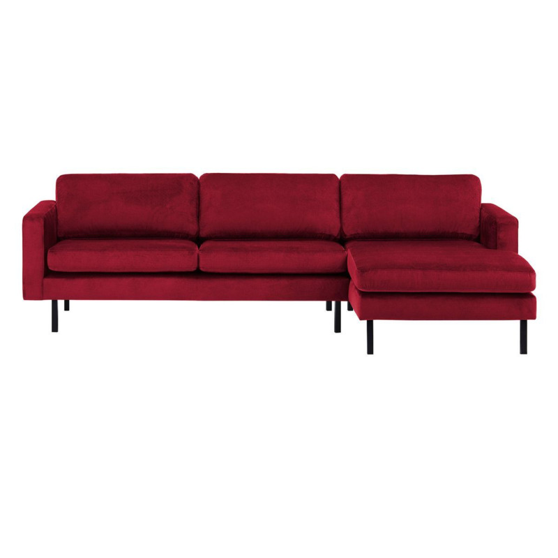 Lioni Right Hand Corner Sofa, dark red by SLF24 | ufurnish.com