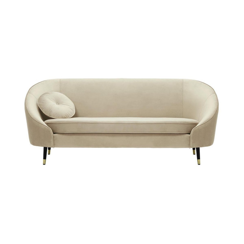 Kooper 3 Seater Sofa, light beige, Leg colour: Black + gold by SLF24 ...