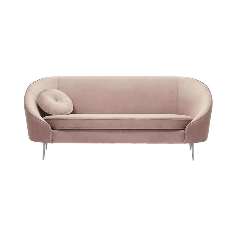 Kooper 3 Seater Sofa, lilac, Leg colour: chrome metal by SLF24 ...