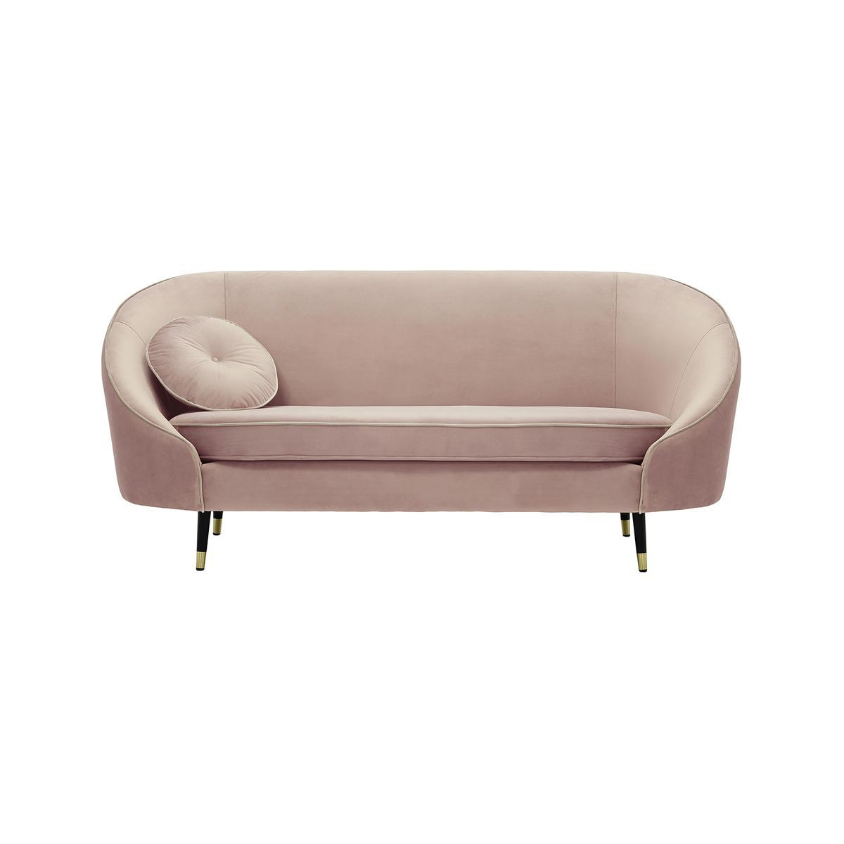 Kooper 2,5 Seater Sofa, lilac, Leg colour: Black + gold by SLF24 ...