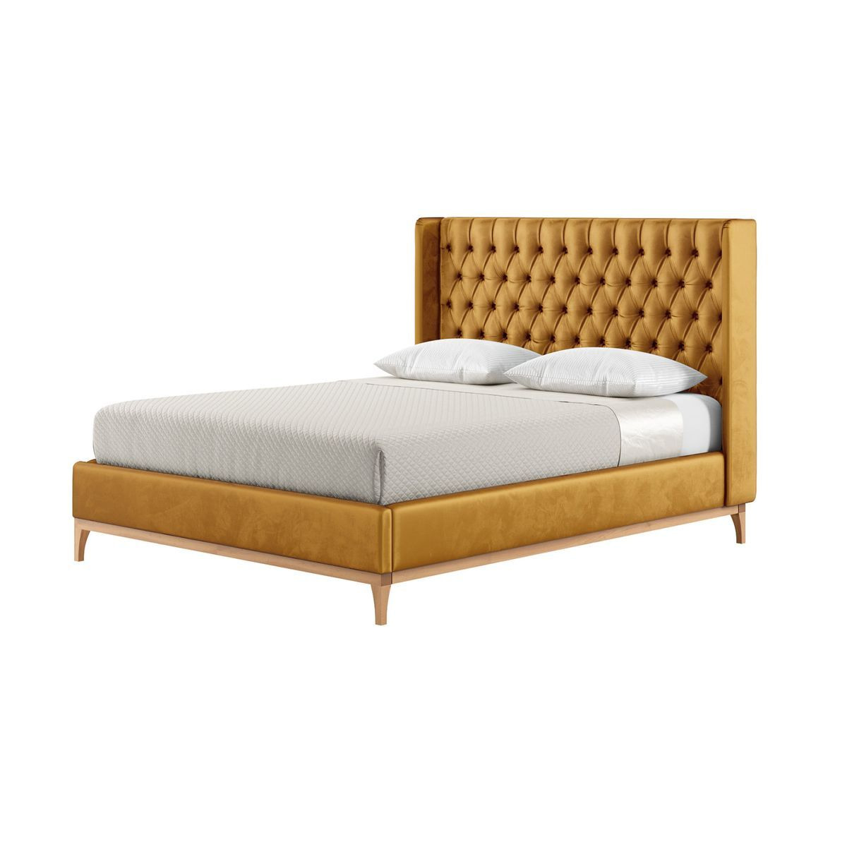 Marlon 5ft King Size Bed Frame with luxury deep button quilted wing ...