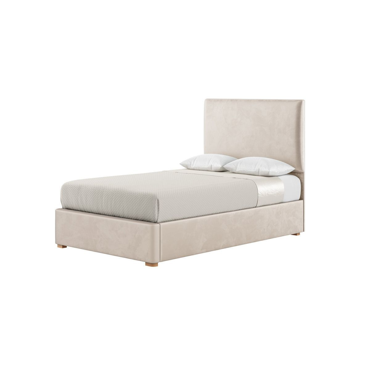 Darcy 4ft Small Double Bed Frame With Modern Smooth Headboard, light ...