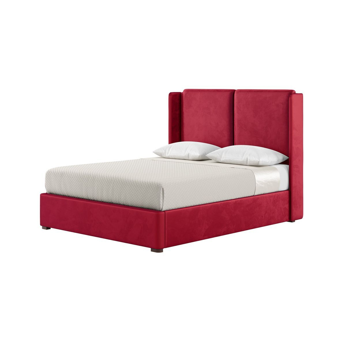 Felix 5ft King Size Bed Frame With Contemporary Twin Panel Wing ...