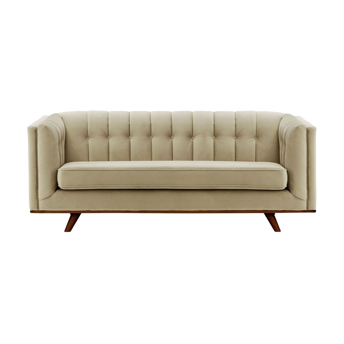 Vicenza 3-Seater Sofa, mink, Leg colour: dark oak by SLF24 | ufurnish.com