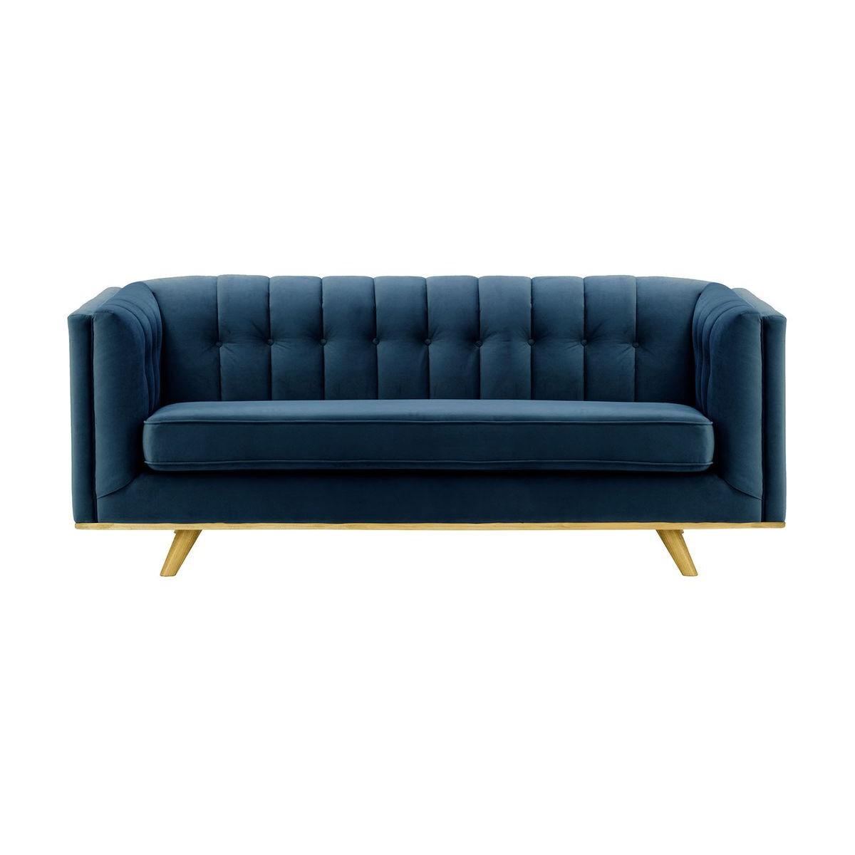 Vicenza 3-Seater Sofa, blue, Leg colour: like oak by SLF24 | ufurnish.com