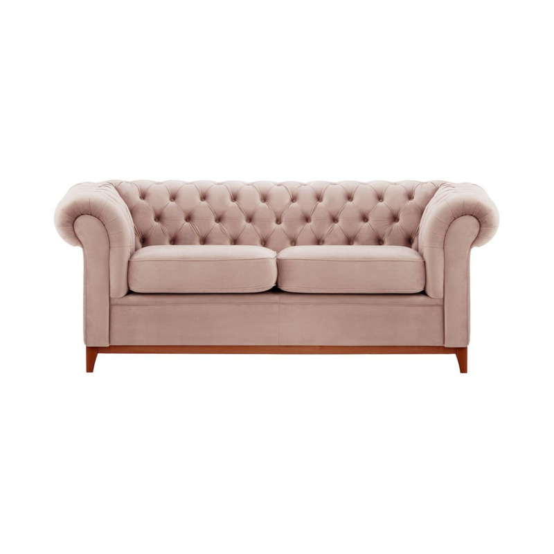 Chesterfield Wood 3-Seater Sofa, lilac, Leg colour: aveo by SLF24 ...