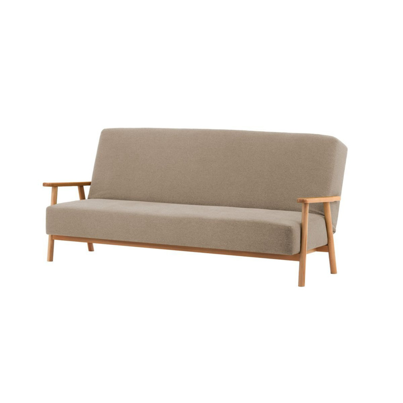 Luppo Click-Clack Folding Sofa Bed, beige, Leg colour: like oak by ...