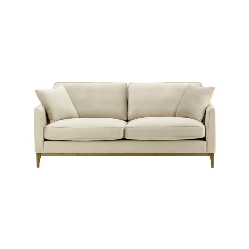 Linara 3 Seater Sofa, lime, Leg colour: dark oak by SLF24 | ufurnish.com