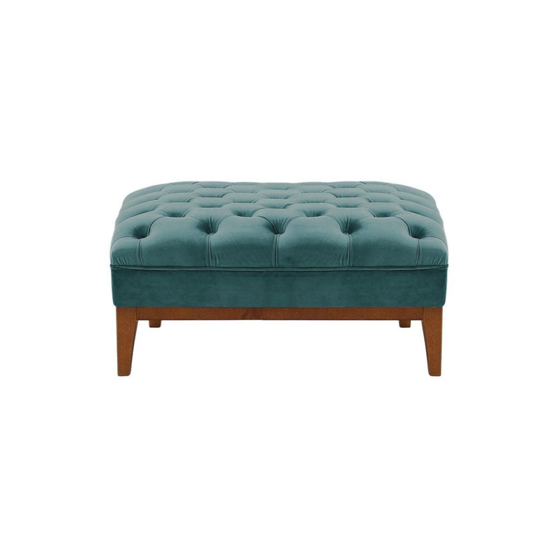 Chesterfield Modern Footstool Wood, light blue, Leg colour: like oak by ...