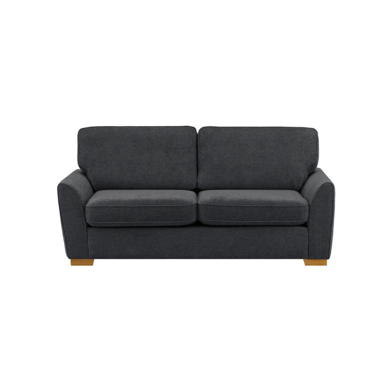 Newton 3 Seater Sofa, dark grey, Leg colour: aveo by SLF24 | ufurnish.com