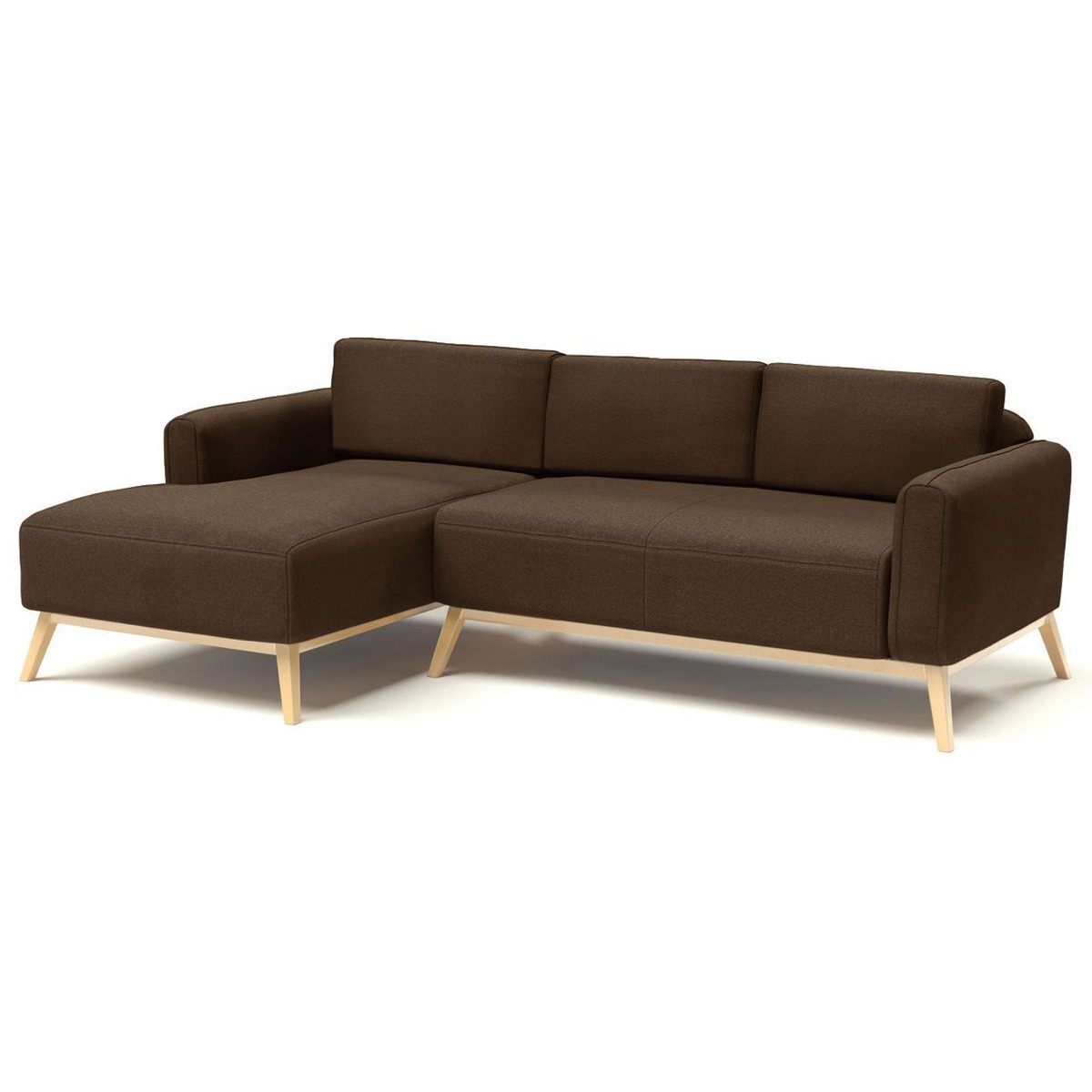 Modena Left Hand Corner Sofa, brown by SLF24 | ufurnish.com