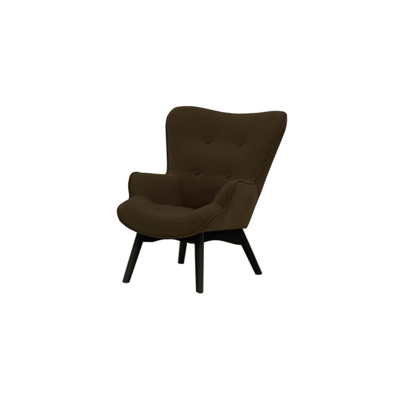 Ducon Mini Children's Wingback Chair, brown, Leg colour: black by SLF24 ...