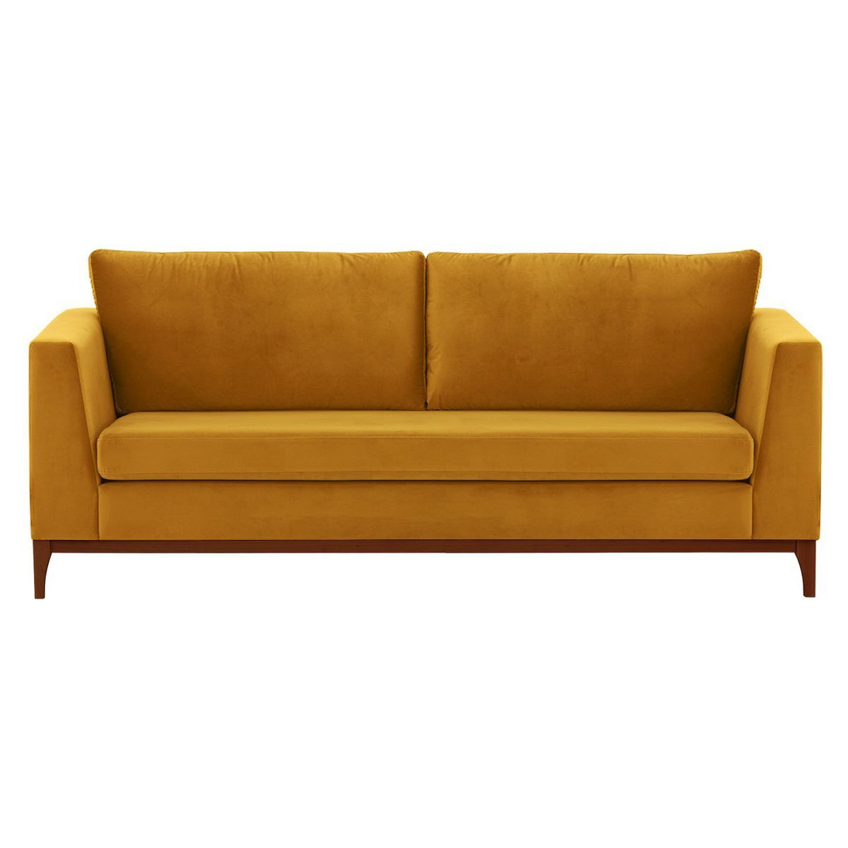 Gosena Wood 3 Seater Sofa, mustard, Leg colour: dark oak by SLF24 ...