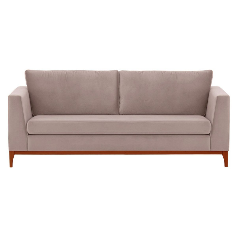 Gosena Wood 3 Seater Sofa, lilac, Leg colour: aveo by SLF24 | ufurnish.com