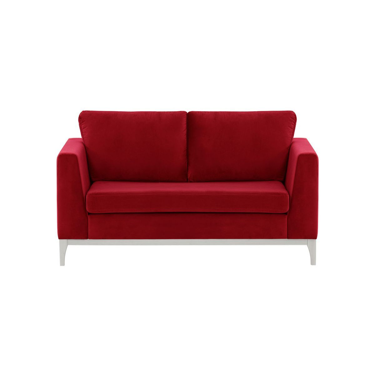 Gosena Wood 2 Seater Sofa, dark red, Leg colour: white by SLF24 ...