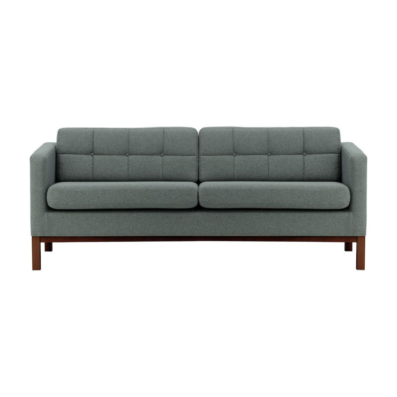Normann 3 Seater Sofa, dark grey, Leg colour: dark oak by SLF24 ...