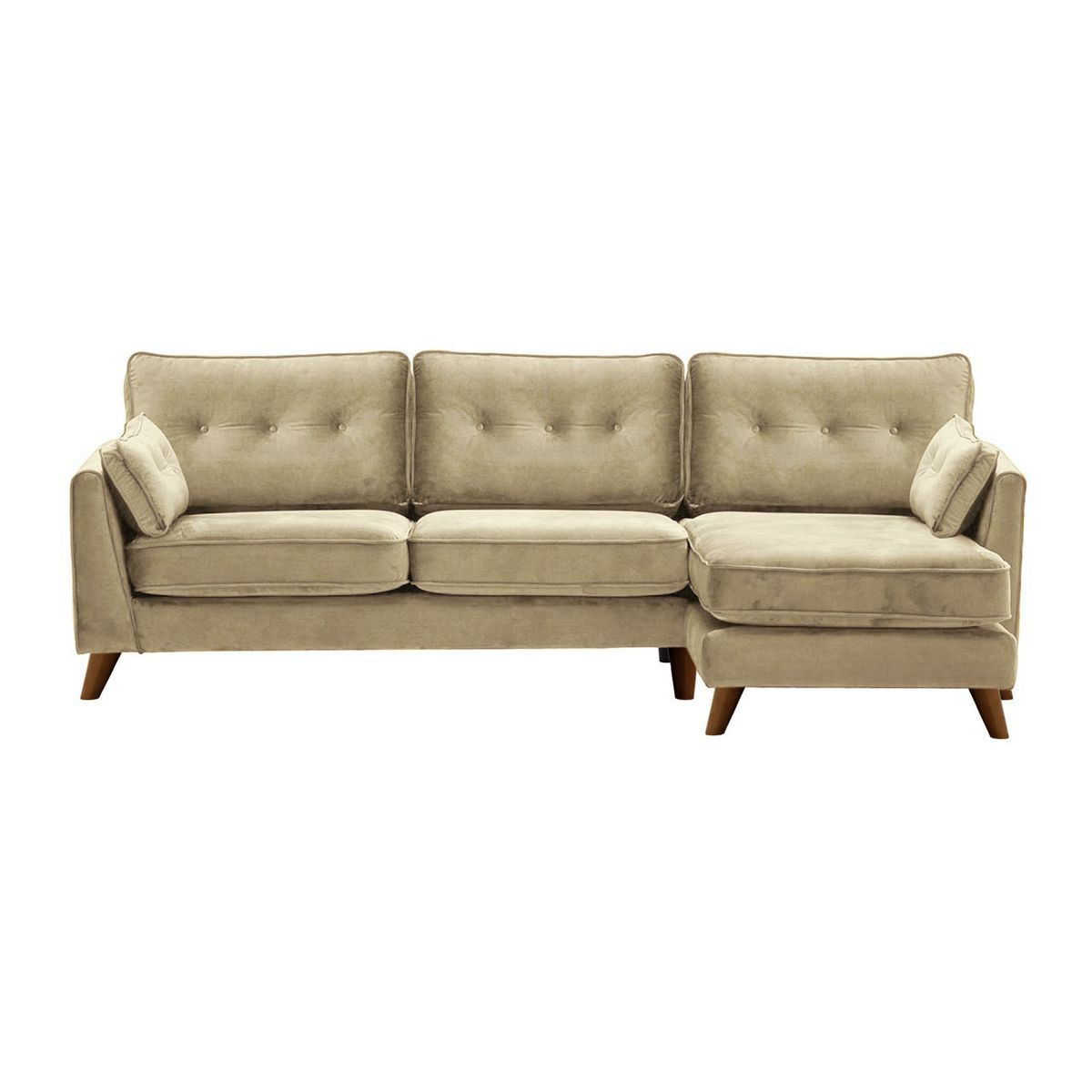 Magnus Right Hand Corner Sofa, mink, Leg colour: dark oak by SLF24 ...