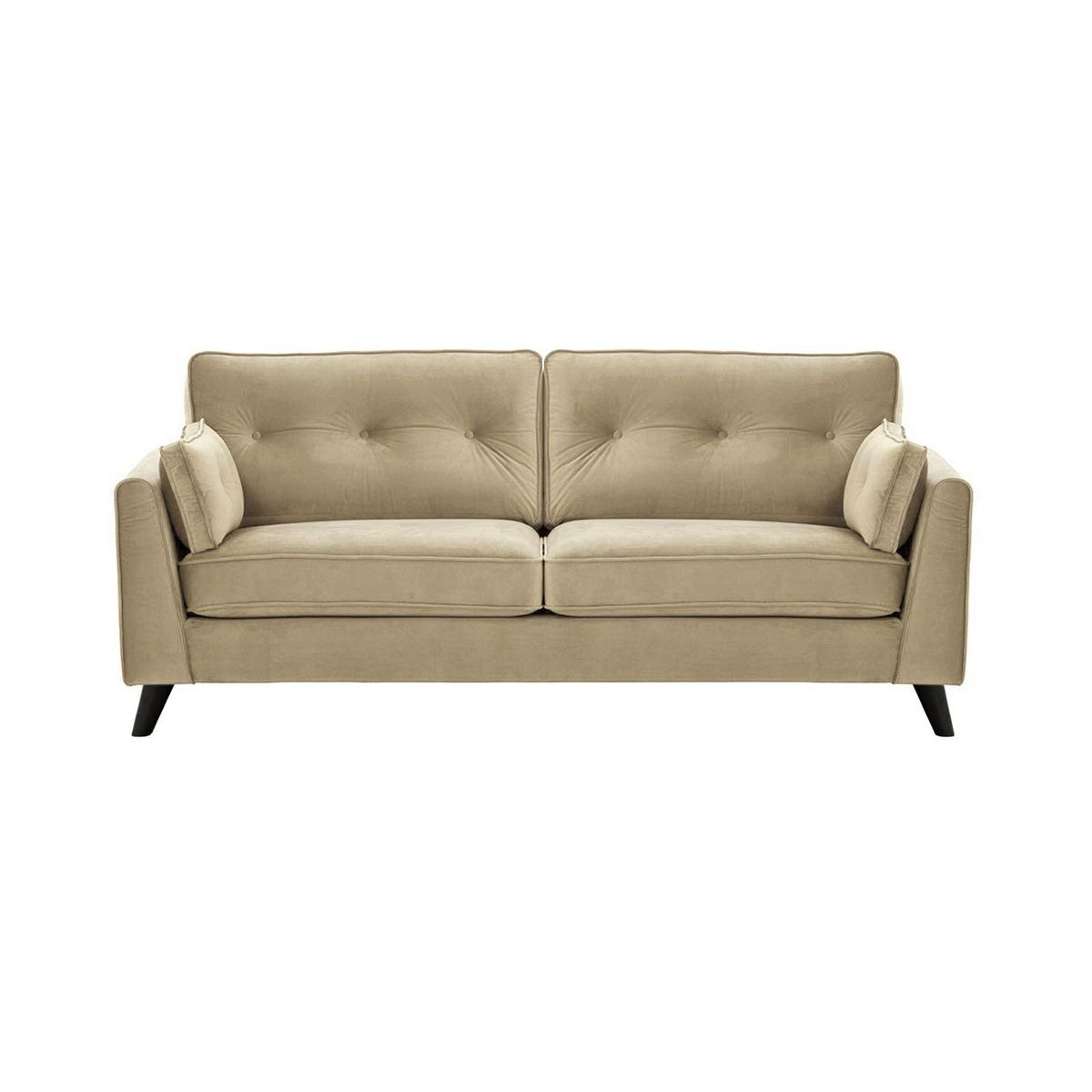 Magnus 3 Seater Sofa, mink, Leg colour: black by SLF24 | ufurnish.com