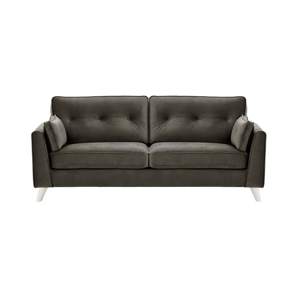 Magnus 3 Seater Sofa, graphite, Leg colour: white by SLF24 | ufurnish.com