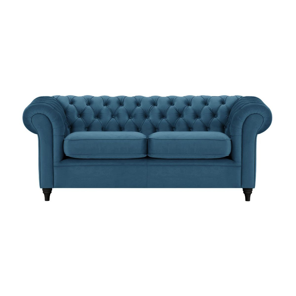 Chesterfield 3 Seater Sofa, blue, Leg colour: black by SLF24 | ufurnish.com