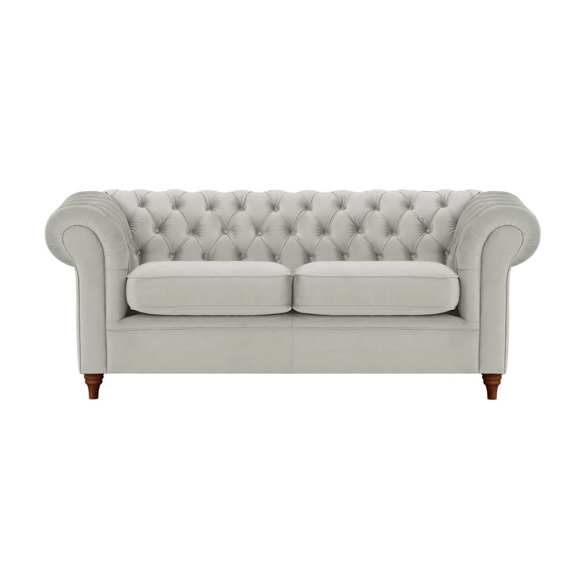 Chesterfield 3 Seater Sofa, silver, Leg colour: dark oak by SLF24 ...