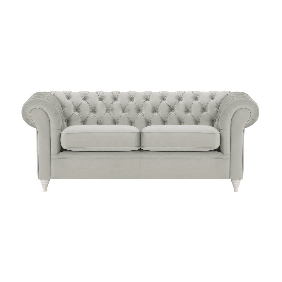 Chesterfield 3 Seater Sofa, silver, Leg colour: white by SLF24 ...