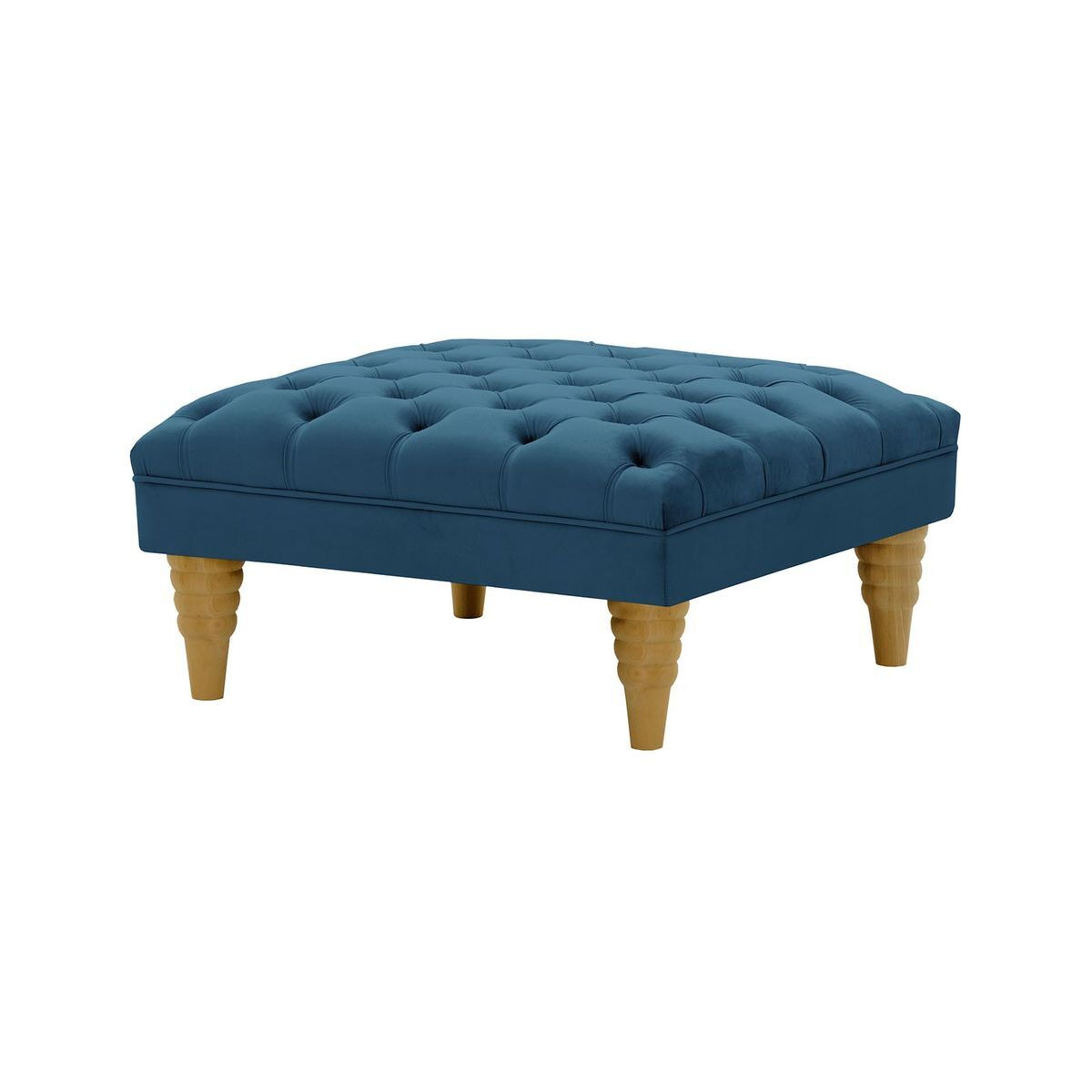 Chester Max Footstool, light blue, Leg colour: dark oak by SLF24 ...