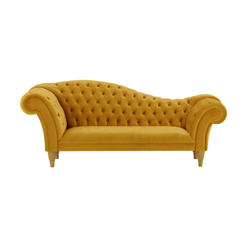 Chester Chaise Lounge Sofa, mustard, Leg colour: like oak by SLF24 ...