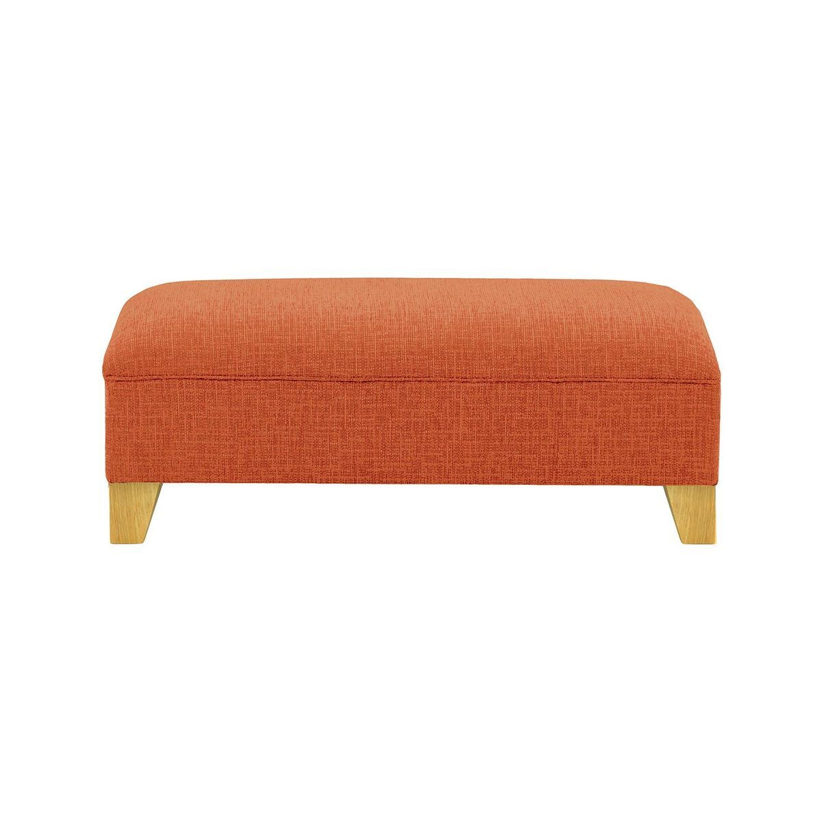 James Footstool, burnt orange, Leg colour: like oak by SLF24 | ufurnish.com