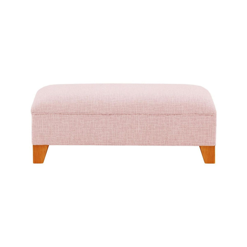 James Footstool, blush pink, Leg colour: aveo by SLF24 | ufurnish.com