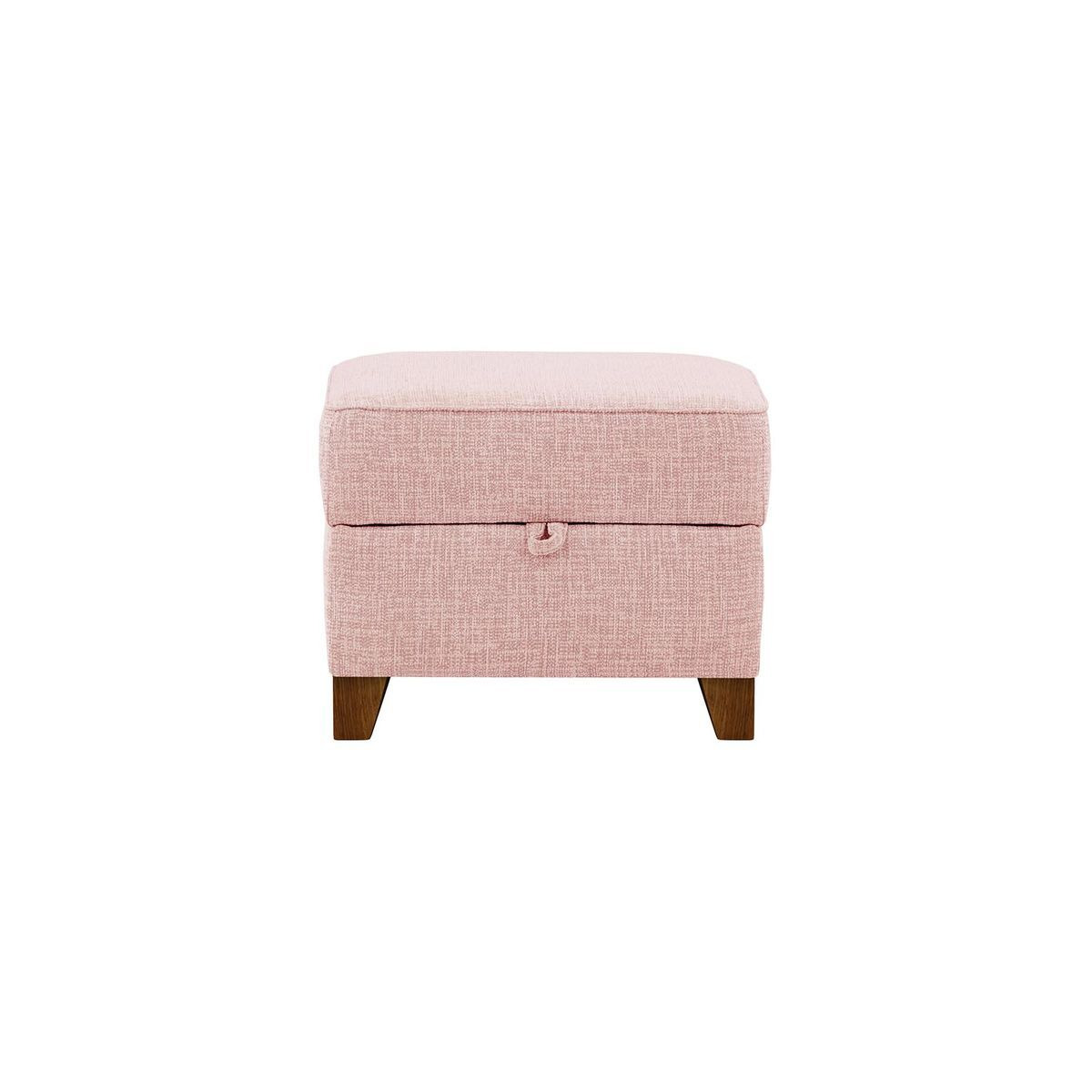 James Footstool with Storage, blush pink, Leg colour: dark oak by SLF24 ...