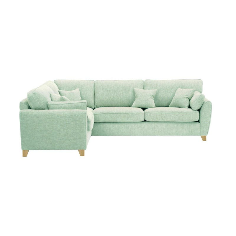 James Large Left Corner Sofa, celadon, Leg colour: wax black by SLF24 ...