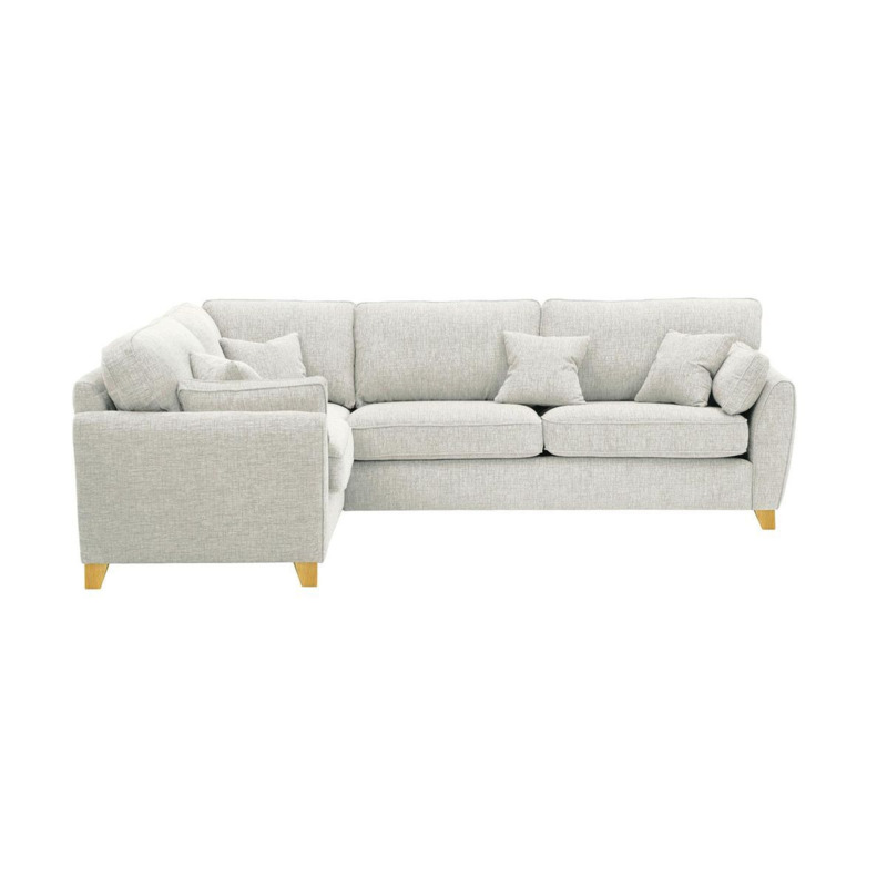 James Large Left Corner Sofa, blue, Leg colour: wax black by SLF24 ...