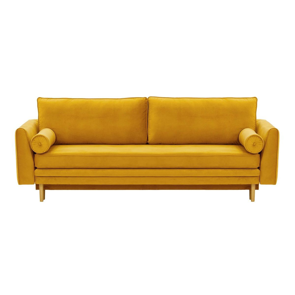 Boris Sofa Bed with Storage, mustard, Leg colour: like oak by SLF24 ...